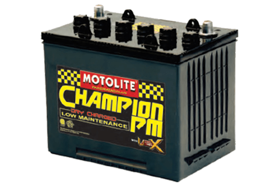 2D / N120 MOTOLITE CHAMPION BATTERY I Sun Master Tires